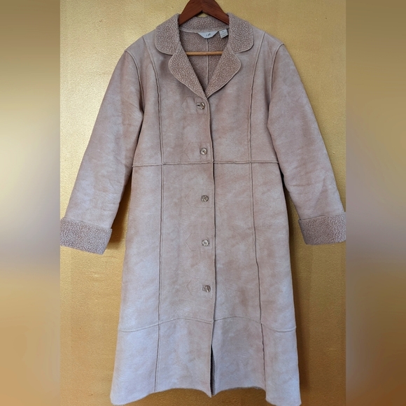 J. Jill | Jackets & Coats | Jjill Faux Suede Shearling Coat | Poshmark